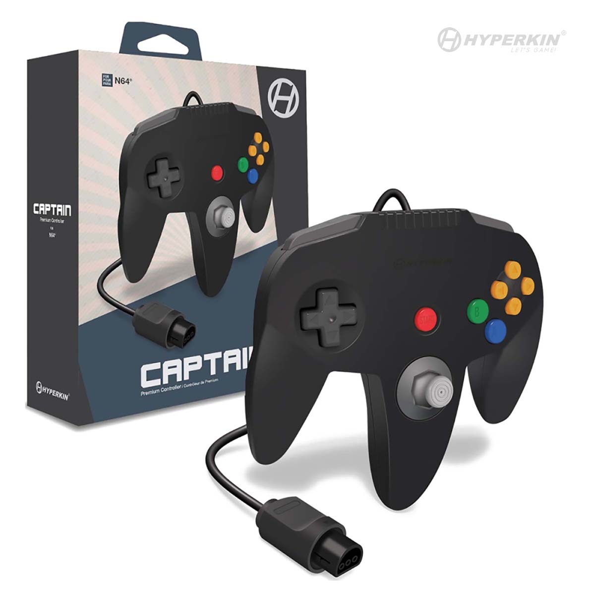 Captain N64 Controller: GameCube Style Analog, Ergonomic Wired Retro G ...