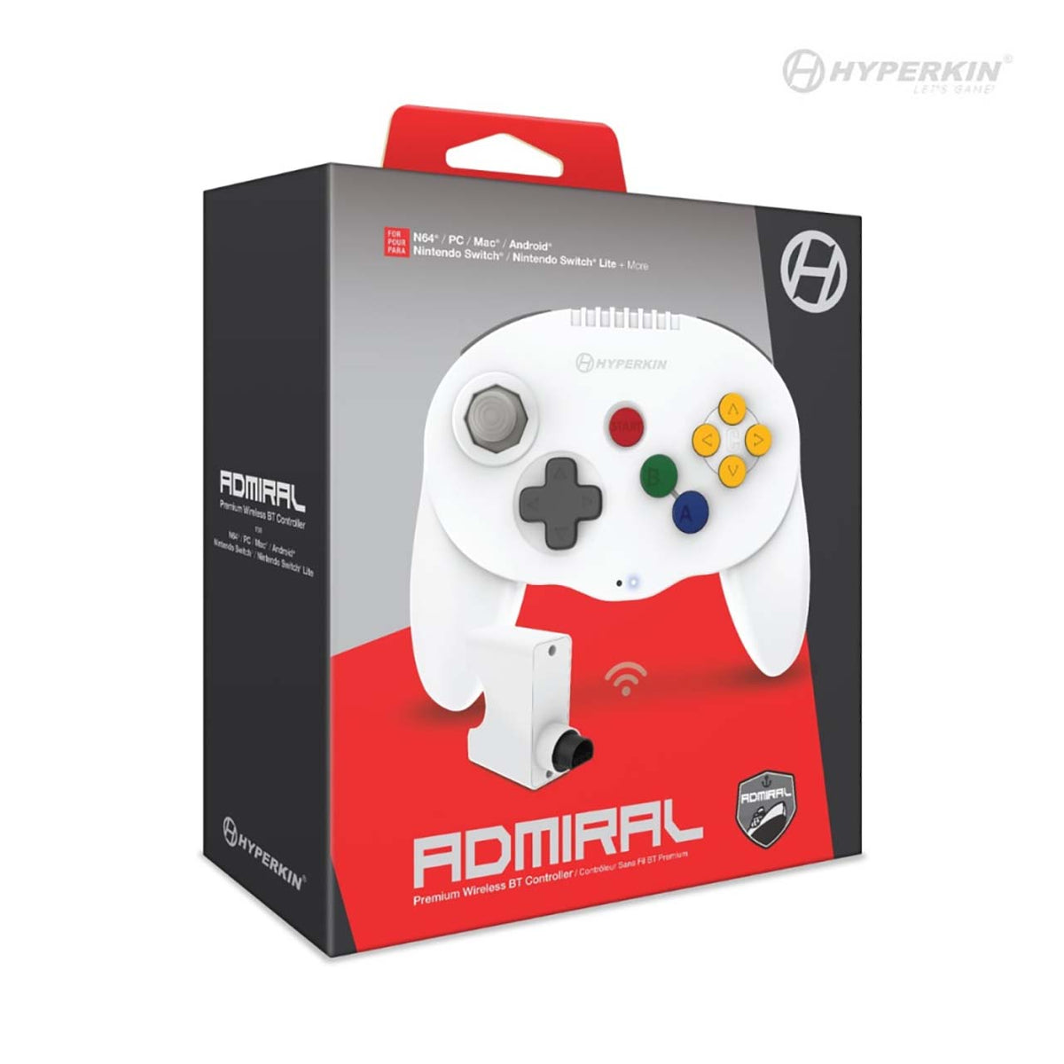 Admiral Wireless Bluetooth N64 Controller Multi-Platform Gamepad - G ...
