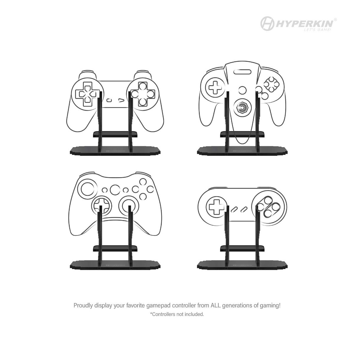 Hyperkin Pixel Art Universal Controller Stand For Xbox® / PlayStation ...